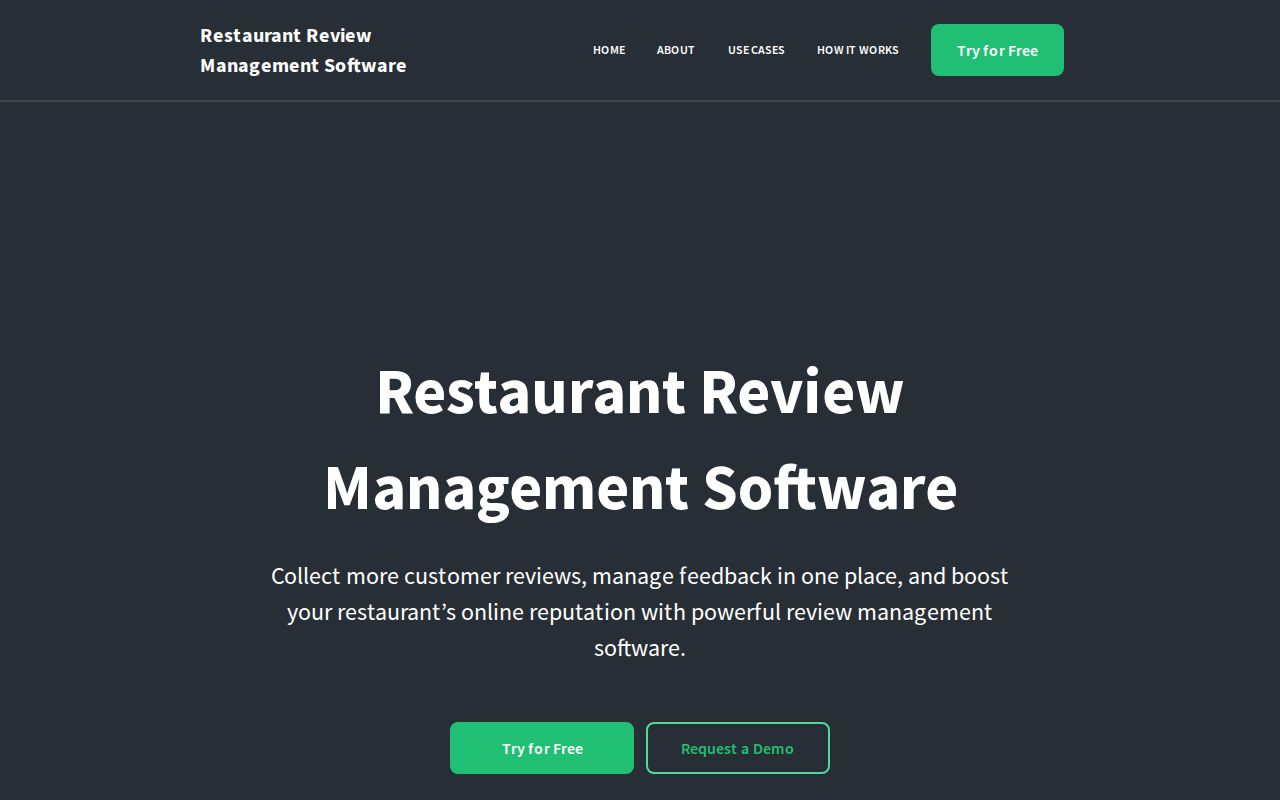 Restaurant Review Management Software